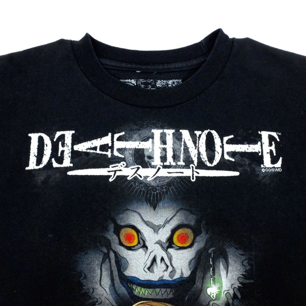 Vtg Death Note 00s Anime Black Graphic Shirt Xs - Gem